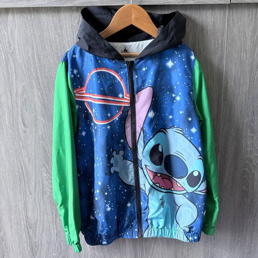 Disney | Jackets & Coats | Disney Parks Stitch Windbreaker Jacket Kids ...